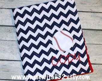 Baseball baby quilt | Etsy