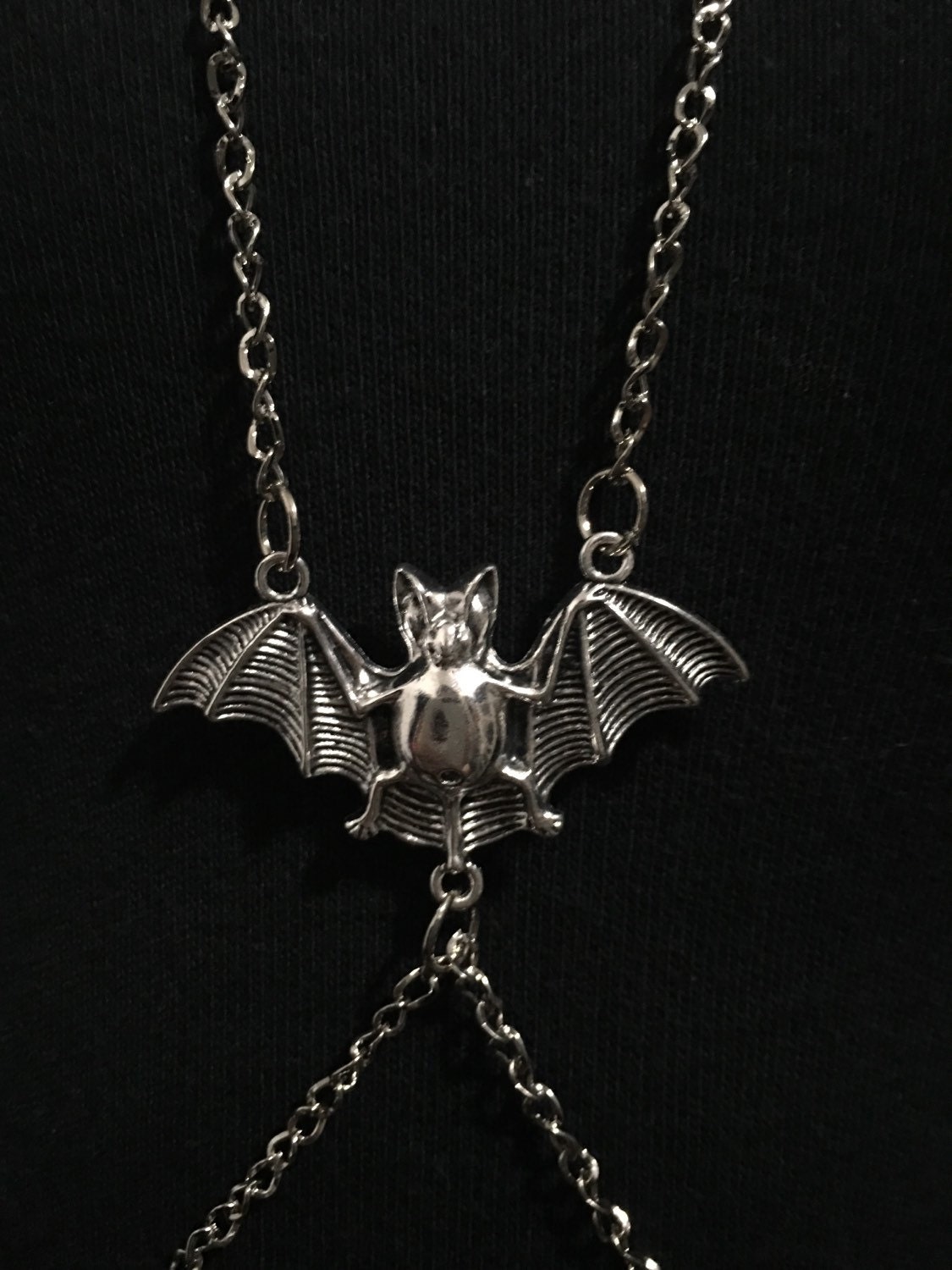 Winged Bat Horror Goth Body Chain by INGcouture on Etsy