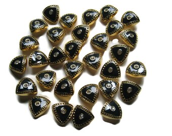 Black gold buttons | Etsy
