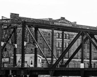 Milwaukee Cold Storage and Railroad Tracks by RawPerspectivePhoto