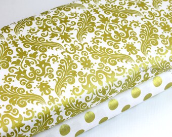 White damask fabric | Etsy