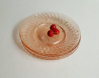 Vintage pink glass | Etsy