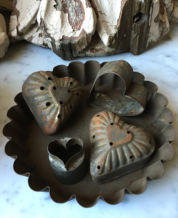 antique French baking molds antique French tart pans cookie