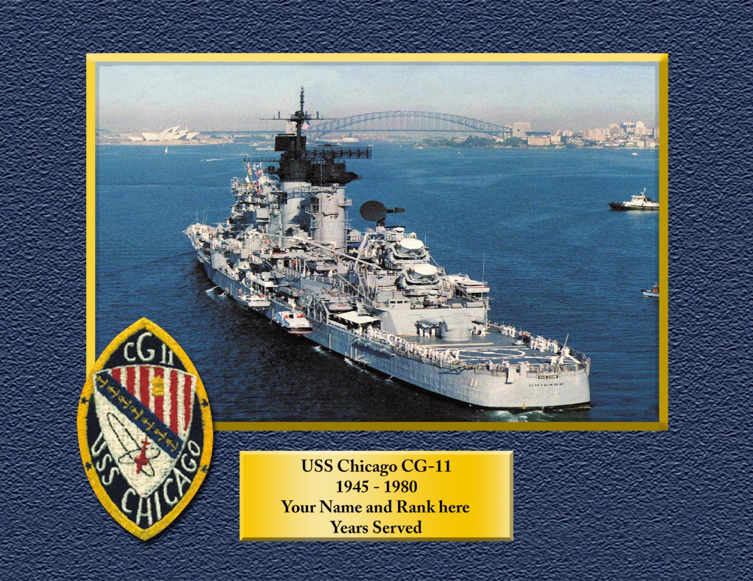 Navy USS Chicago CG-11 8.5 X 11 Full color by militarygiftsus
