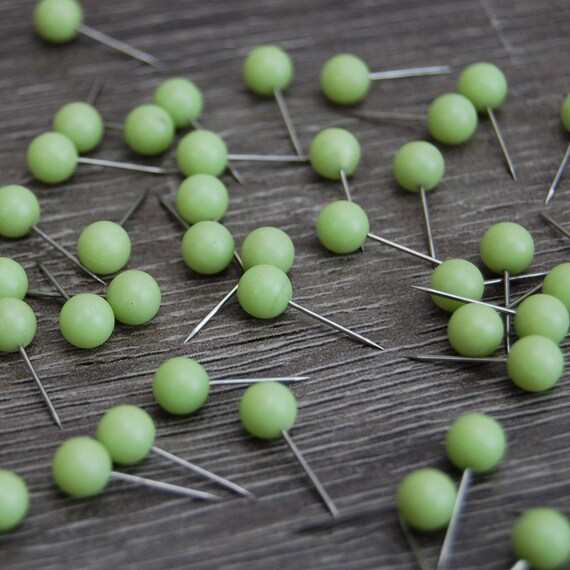 Map Push Pins: Spring Green Matte Finish by ConquestMaps on Etsy