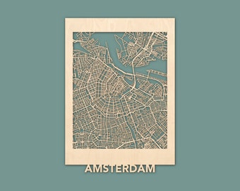 Amsterdam map | Etsy