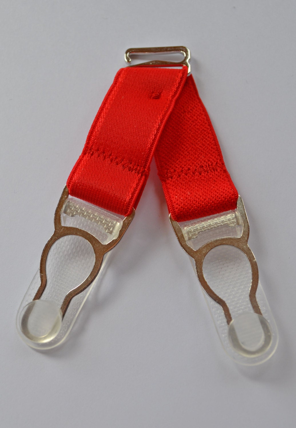 Short V-Strap Double Clip Steel Suspender Straps Premium