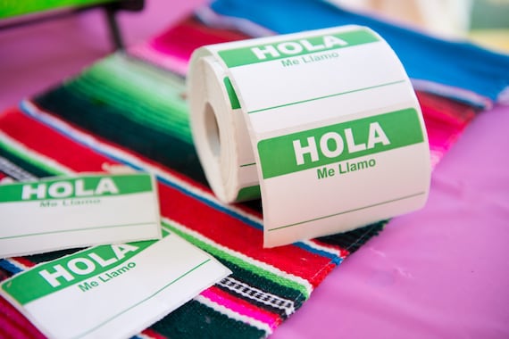 Hola Me Llamo Name Tags Set of 20 Fiesta Party Name Tags
