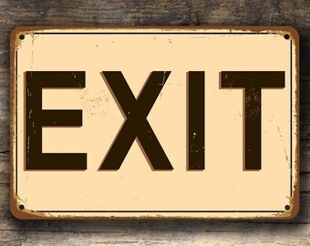Vintage exit sign | Etsy