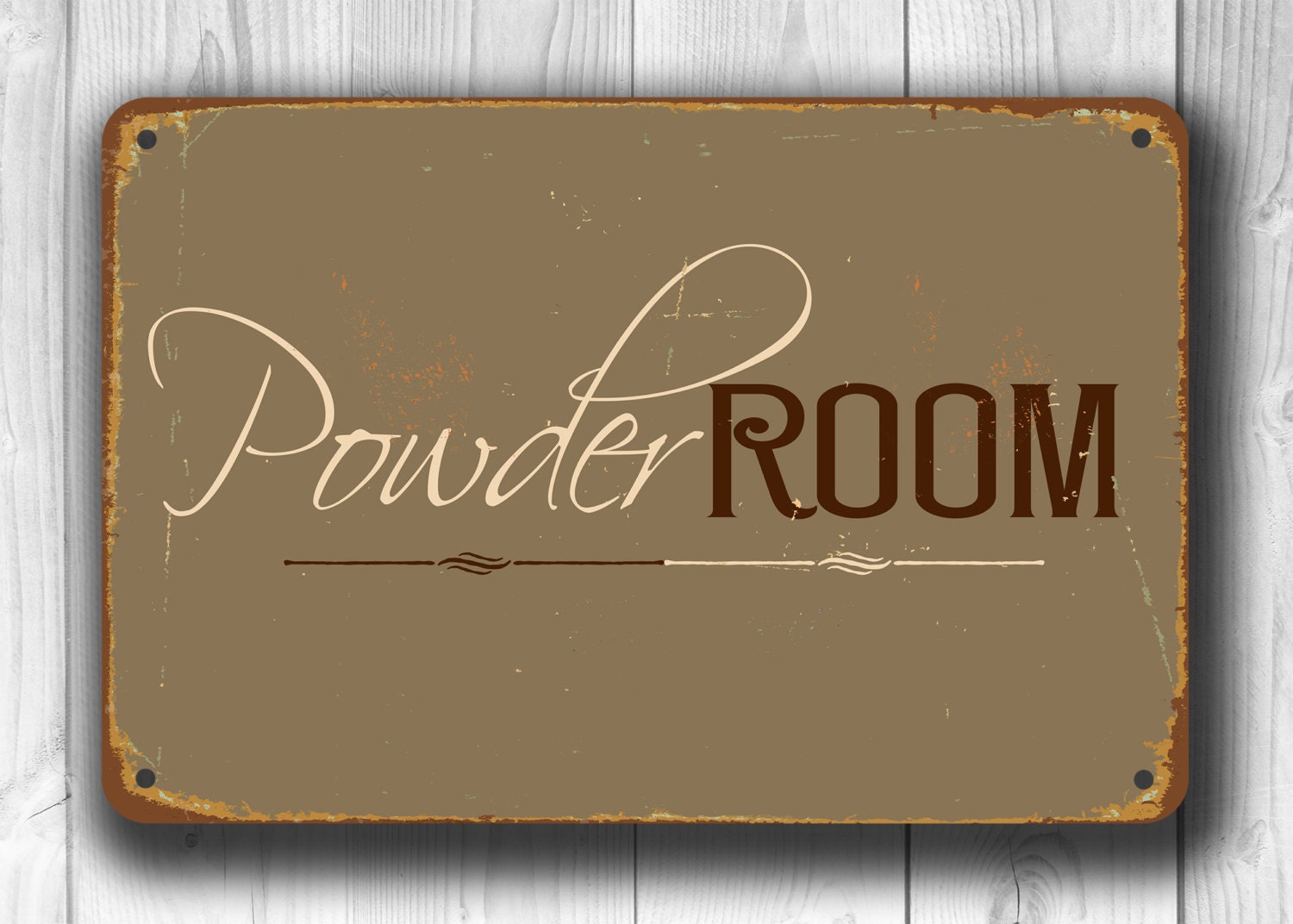 POWDER ROOM SIGN Powder Room Signs Vintage style Powder Room