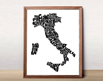 Italian word art | Etsy