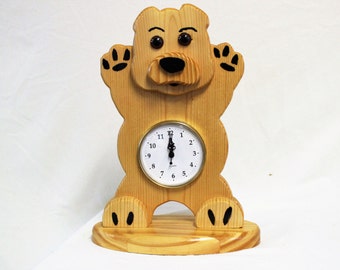 Teddy bear clock | Etsy