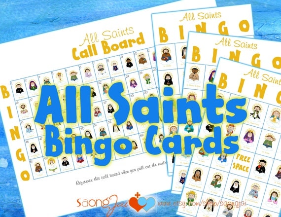 All Saints Bingo Cards PDF
