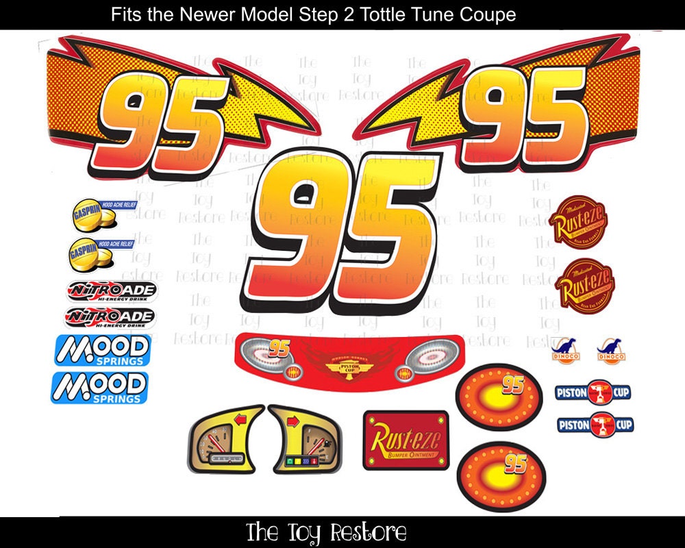 Rayo McQueen: Pegatinas de calcomanías de reemplazo nuevo | Etsy