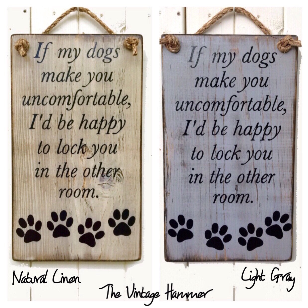 Wood Dog Sign family rustic wood sign love by TheVintageHammer