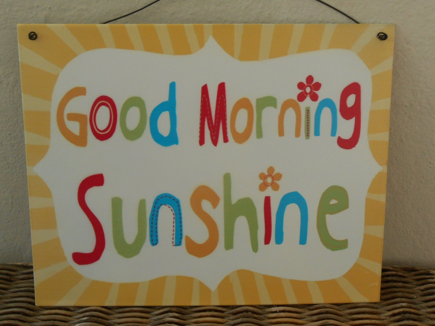 Framework Metal Sign Good Morning Sunshine