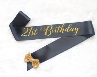21st birthday sash | Etsy