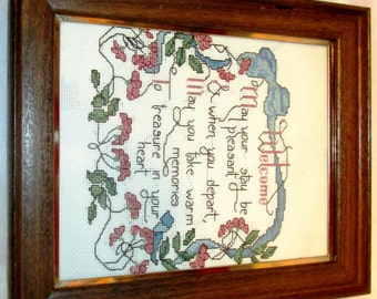 Cross stitch poem | Etsy