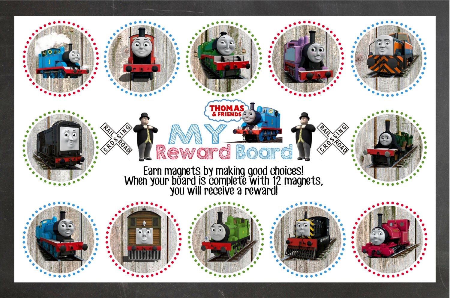 Personalized Thomas the Train Reward Board Thomas by ellaandezzi