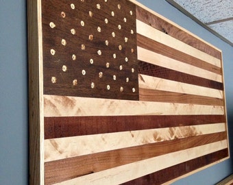 Large Reclaimed Wood American Flag by WoodologyShop on Etsy