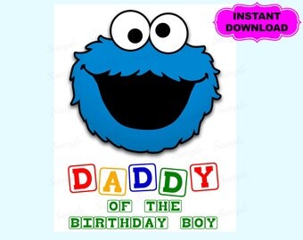 Cookie monster dad | Etsy