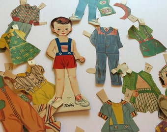 Boy paper doll | Etsy