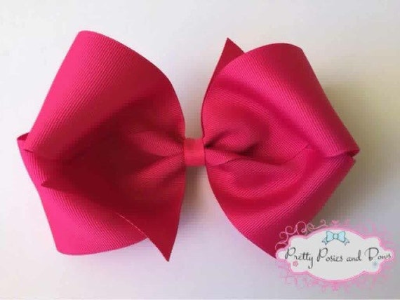 Large Pink Hair Bow Dark Pink Hair Bow Extra Large Pink Hair