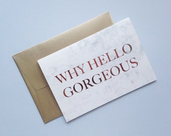 Hello greeting card | Etsy