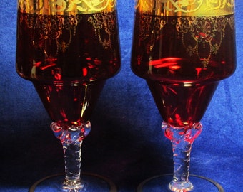 Pigeon blood glass | Etsy