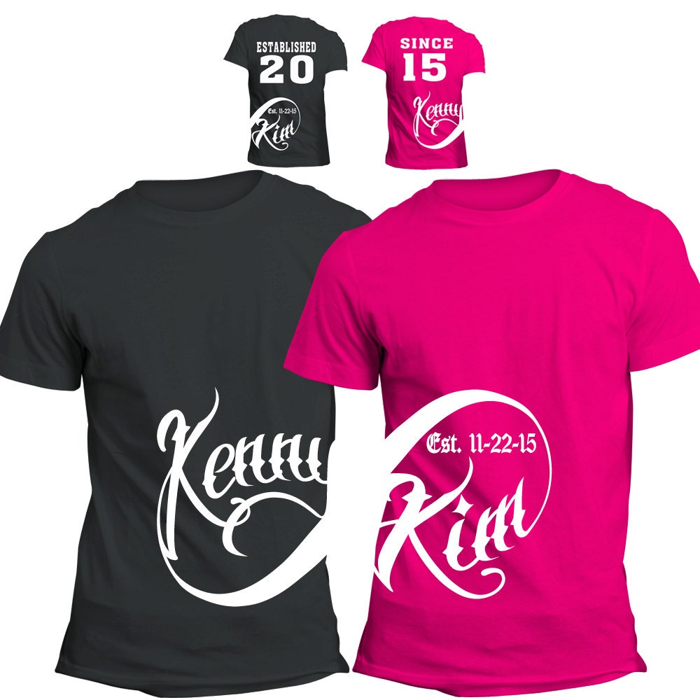 Infinity Shirts Personalized Shirts for couples. Matching set.