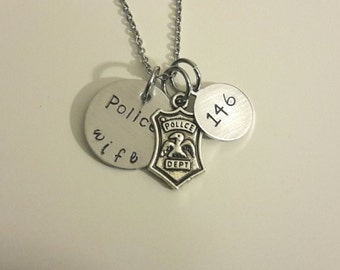 Police wife necklace | Etsy