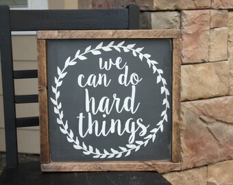 Items similar to We Can Do Hard Things (Mark 10:27), 10x14 Personalized ...