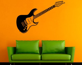 Guitar wall decal | Etsy