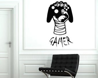 Wall Vinyl Decal Gaming Gamer Loading Computer Games by BoldArtsy