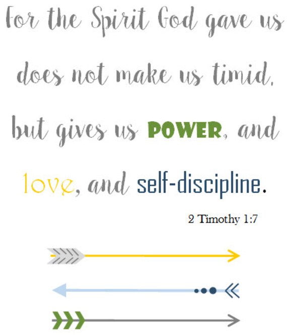 2 Timothy 1:7 Print