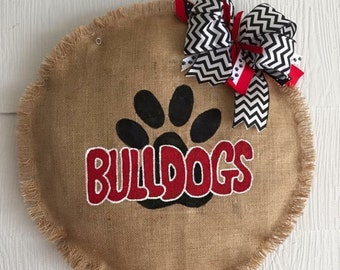 Bulldog door hanger | Etsy