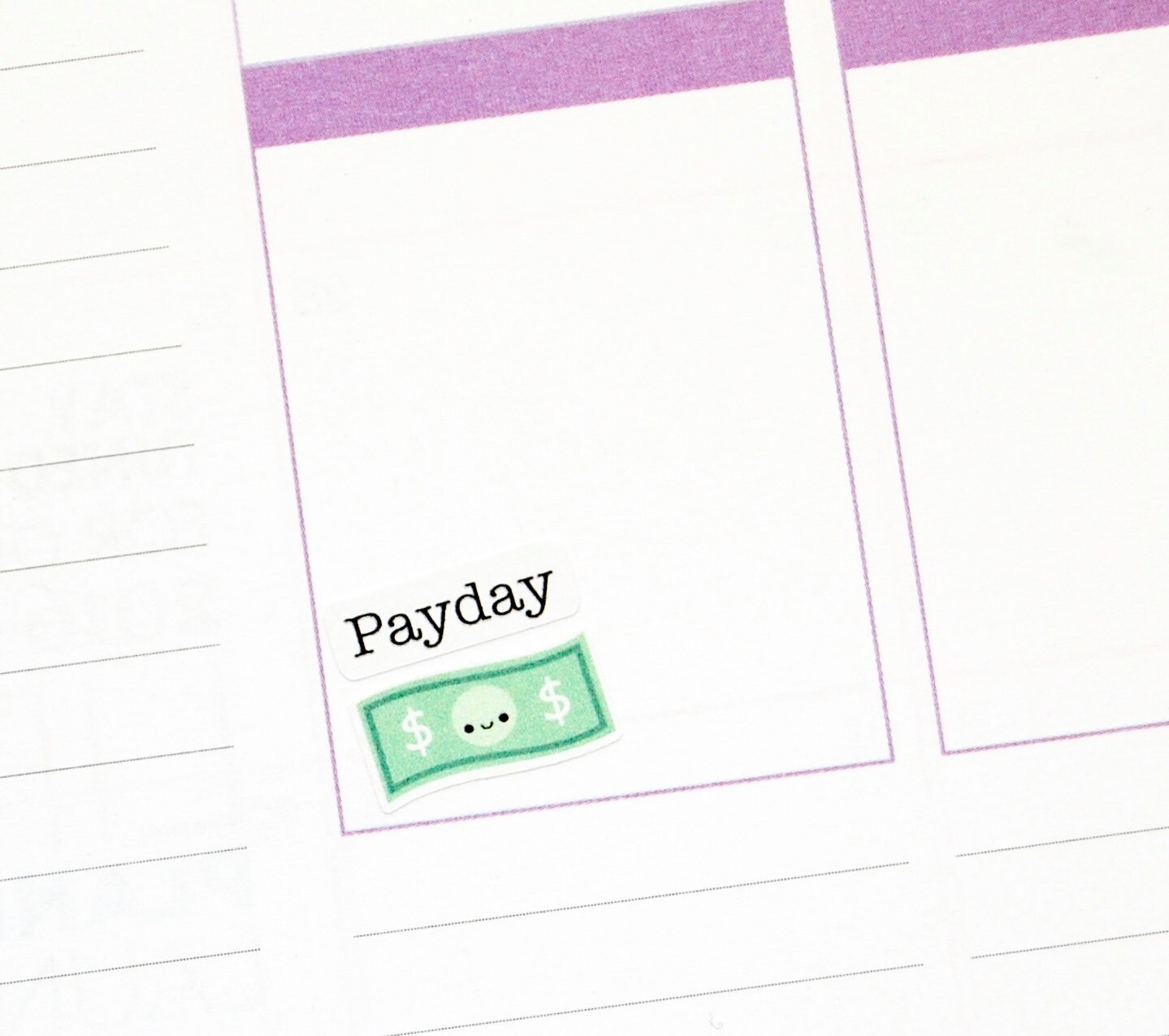 Happy Money Payday Tracker Reminder Cute Kawaii by aHappyBlueTree