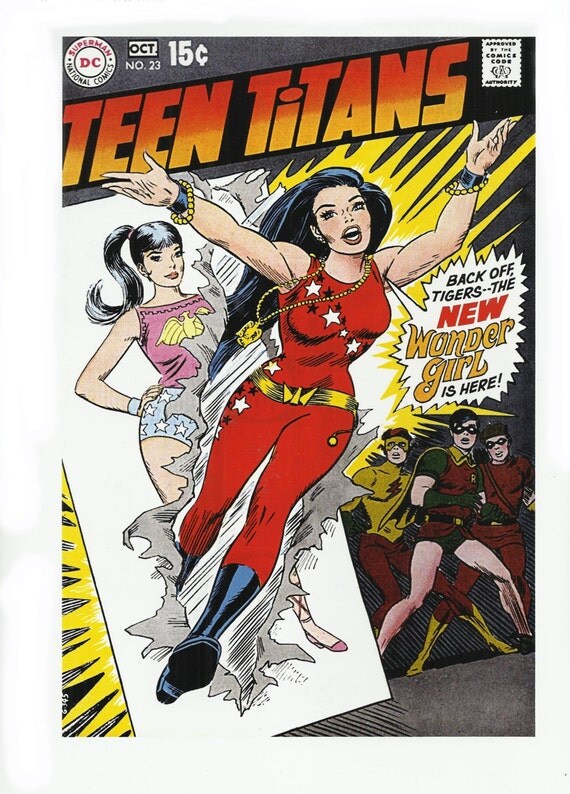 Items similar to Comic Book Cover Girls Wall Art Print Female ...