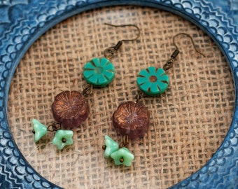 Items similar to Small fireweed earrings on Etsy