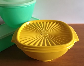 Unique yellow tupperware related items | Etsy