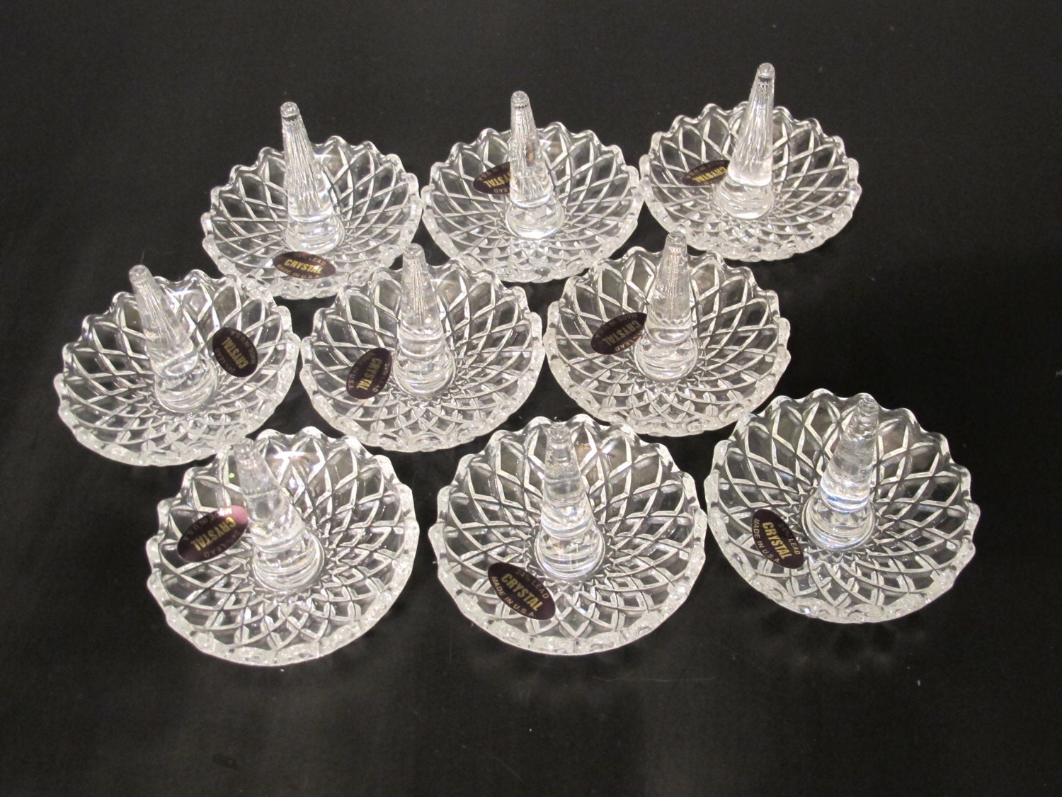 Vintage Crystal Ring Holder Made in USA NOS / by MilkaCervenka