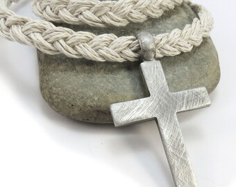 Large Ankh Necklace Silver Key of Life Cross by StormyRoad