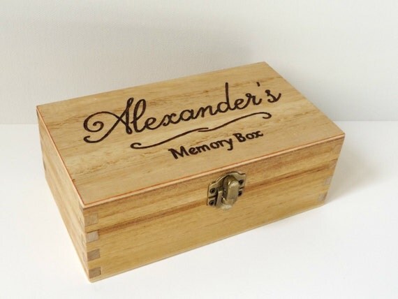 Personalised engraved wooden box Memory Box Keepsake box