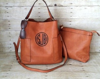 Brown leather purse | Etsy