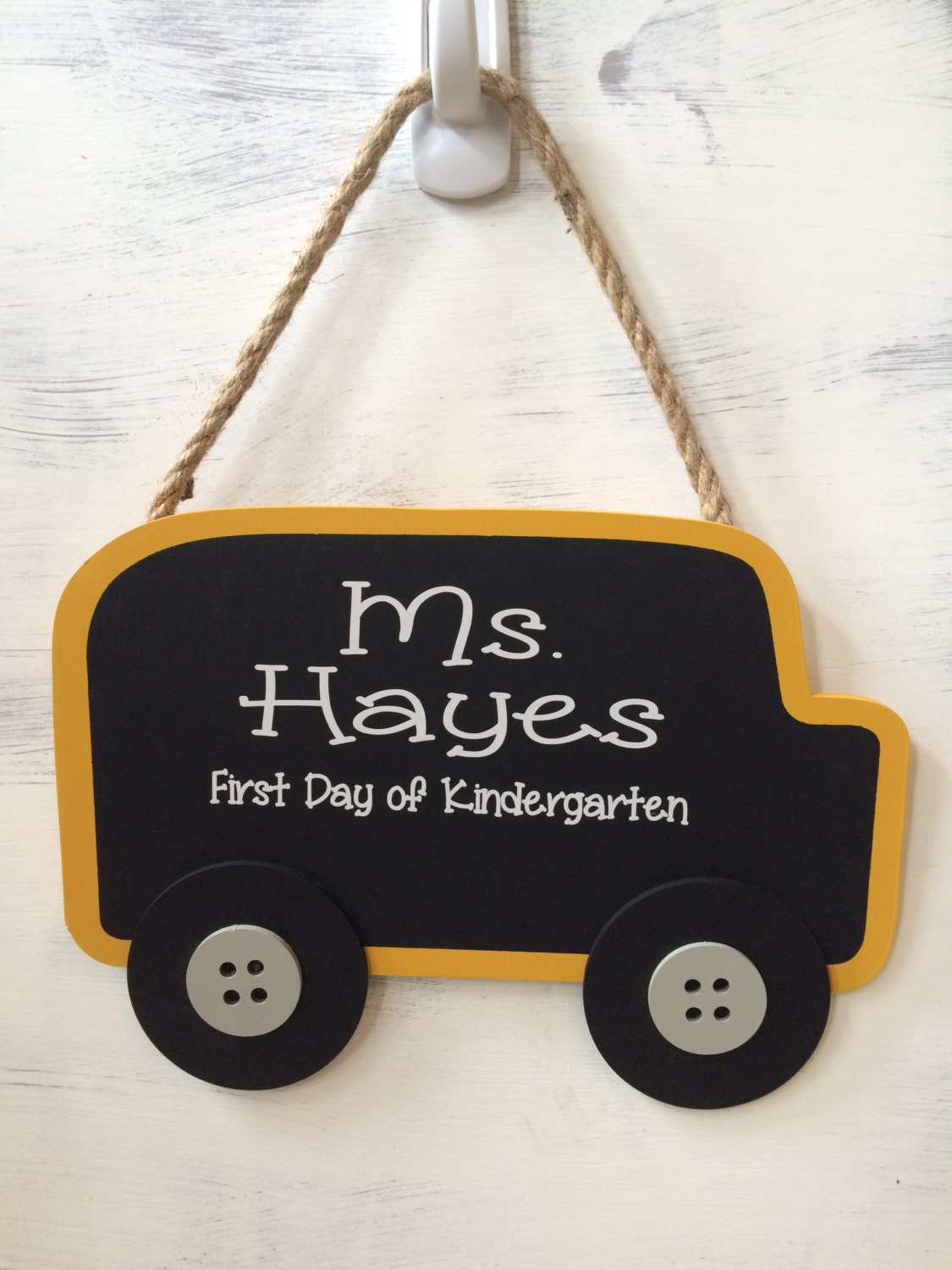 Personalized School Bus Chalkboard Sign. Perfect GIFT for a