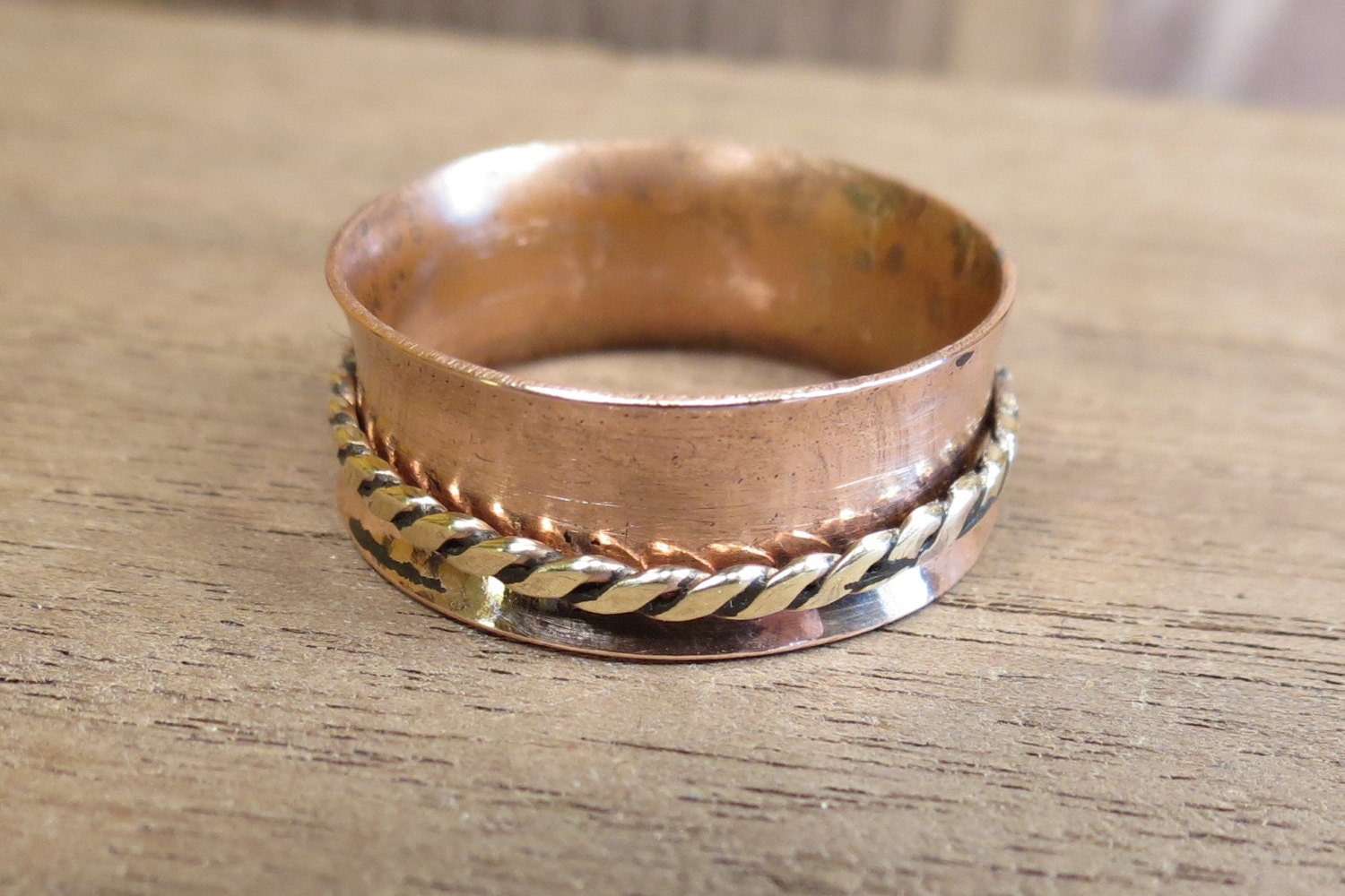 Copper and Brass Spinner Ring Got a Facelift – Full Moon Crafting