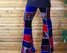 Unique patchwork pants related items | Etsy
