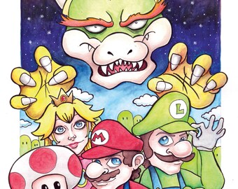 Super mario print | Etsy