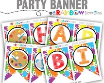 Unique paint party banner related items | Etsy