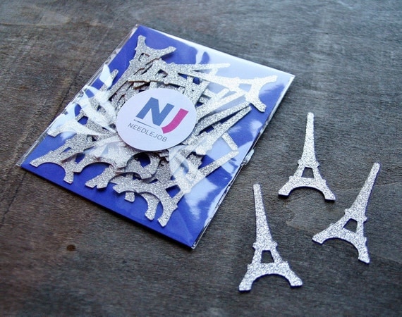 Paris party decorations Eiffel tower confetti 30 pcs French